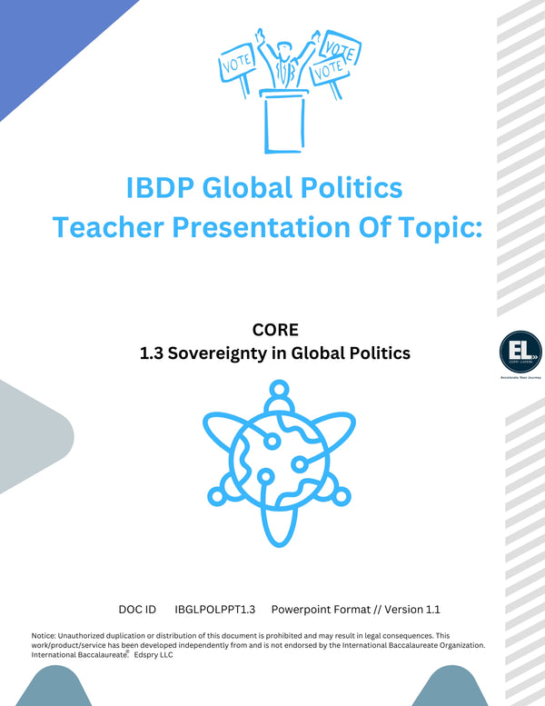 GP Global Politics Core - 1.3 Sovereignty in Global Politics Teacher P ...